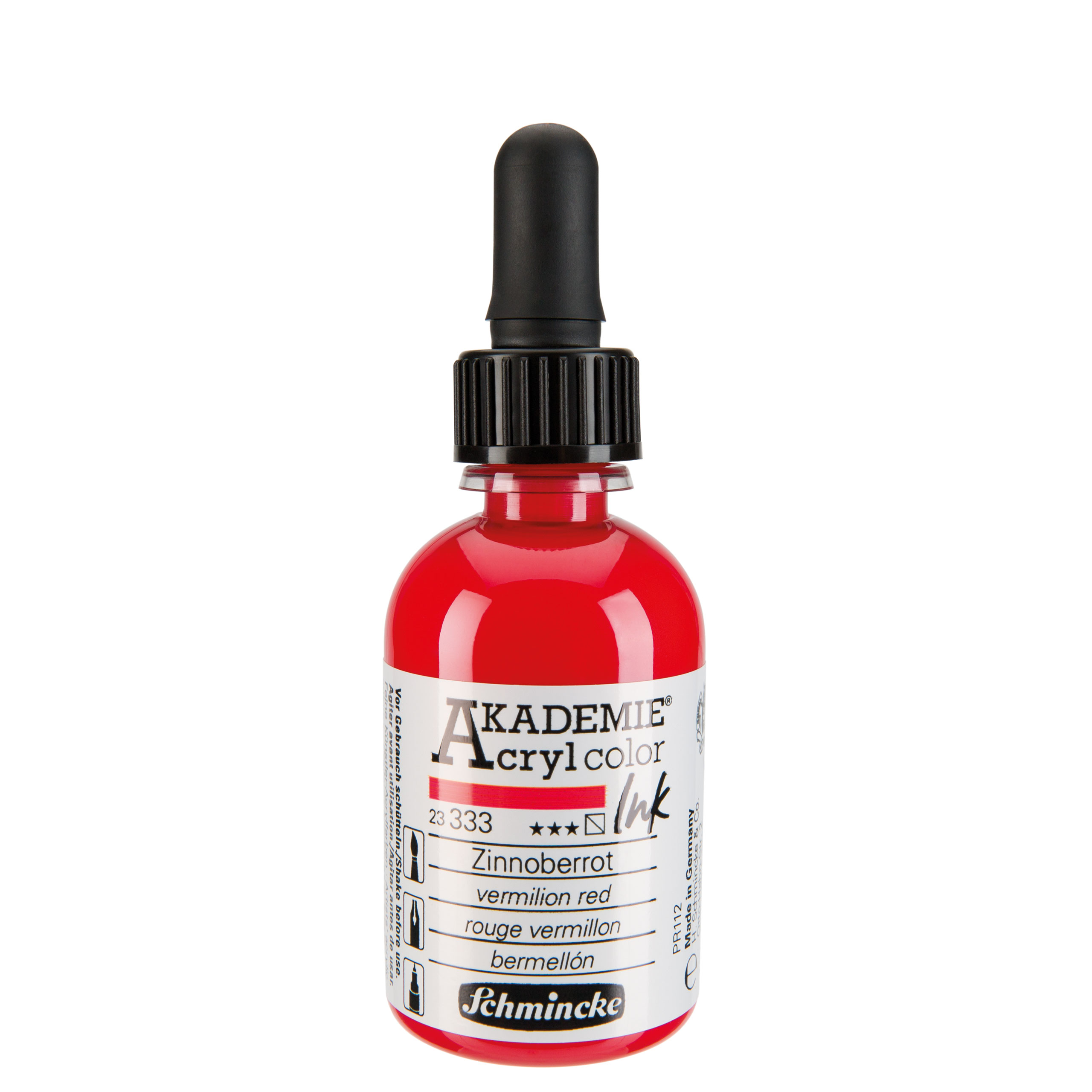 Schmincke Acryl color Ink Zinnoberrot 50ml Acryltinte 23 333 024